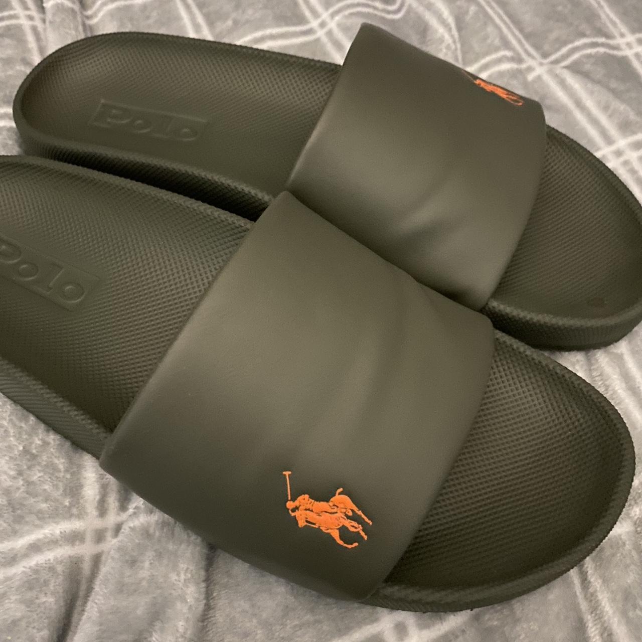 Polo Men's Green Slides | Depop
