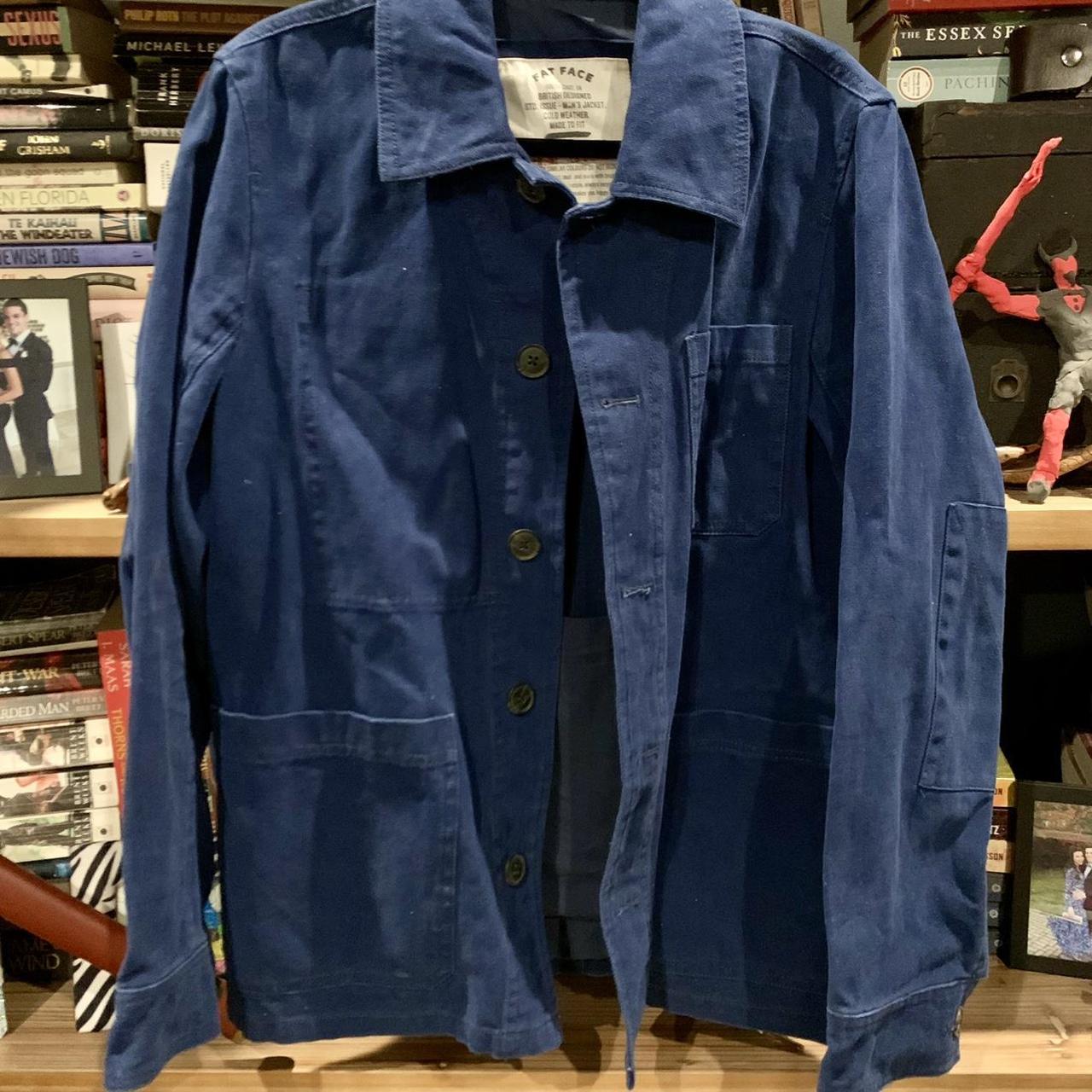 Fat Face Work Jacket, Navy, Size Small, Like New:... - Depop