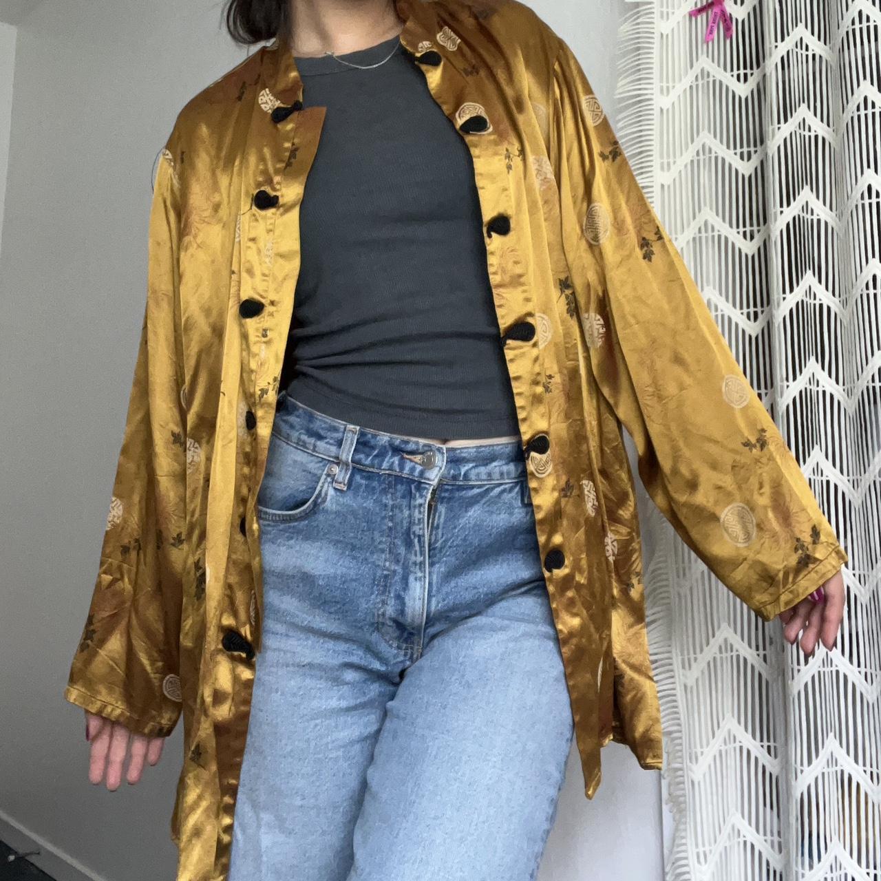 BEAUTIFUL ONE SIZE GOLD CHINESE OUTER JACKET - Depop