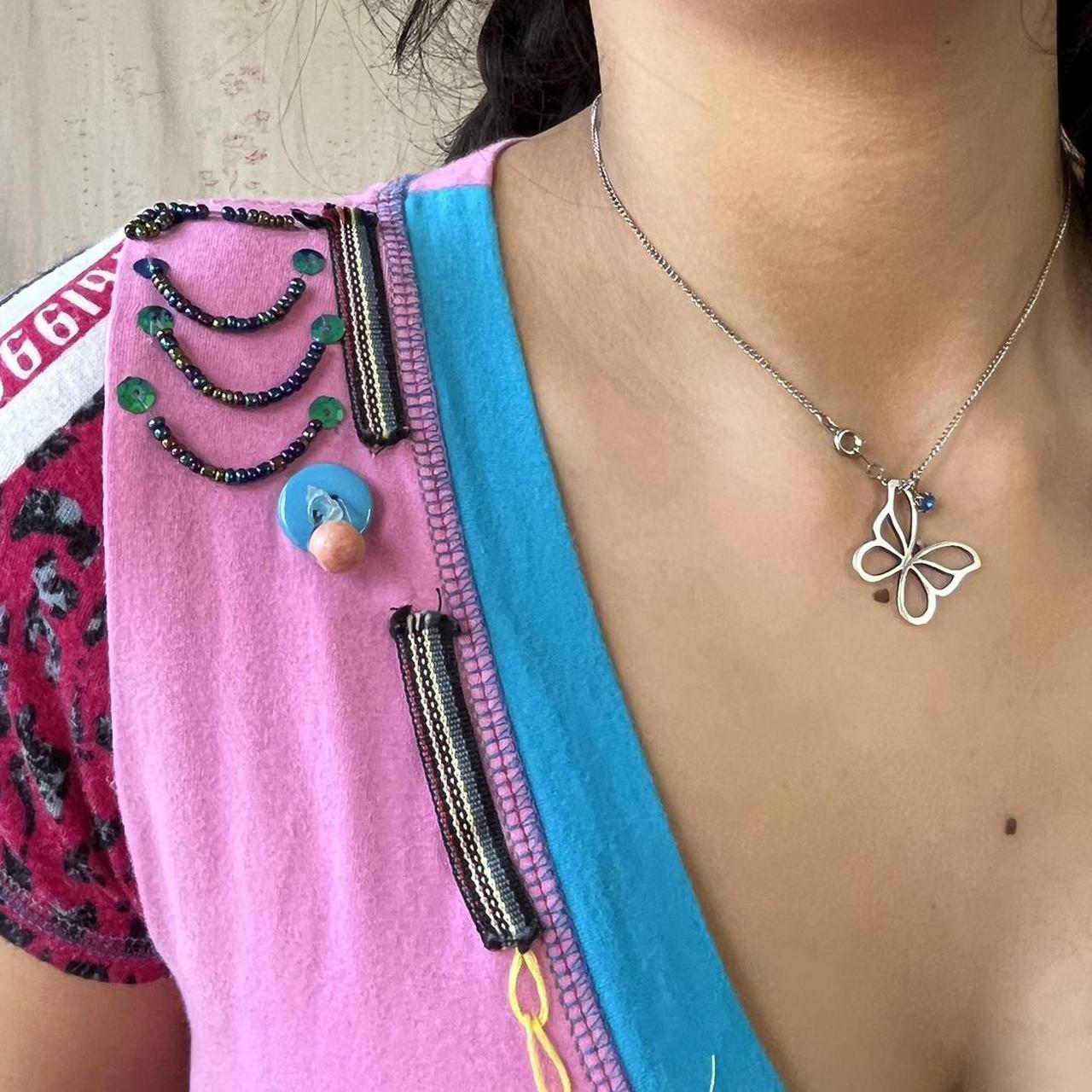 🍧🍭🛼🎨🌈Funky Barbie-pink patchwork dress!! Super... - Depop