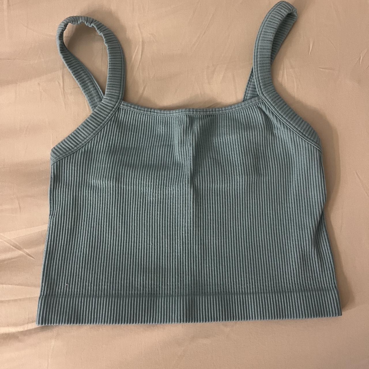 colsie tank, color is grayish blue, size small, worn... | Depop