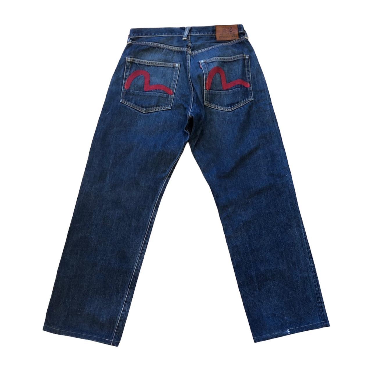Evisu jeans Red embroidered Evisu logo W30 ️... - Depop