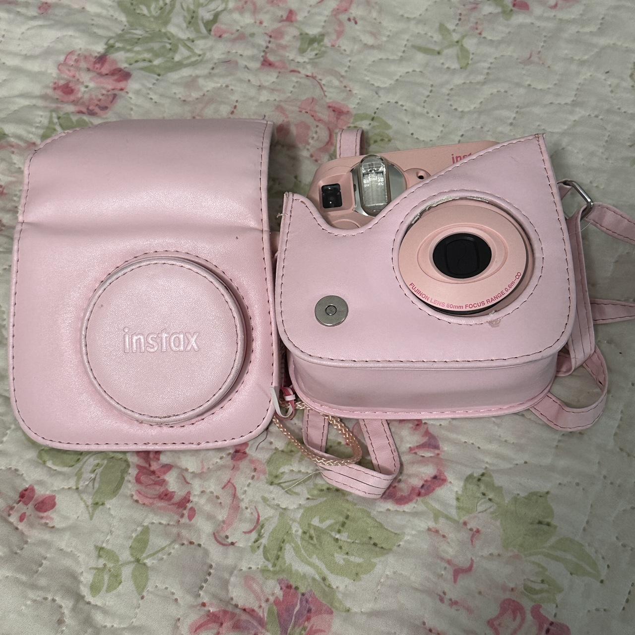 Pink Polaroid Camera with Case - Depop