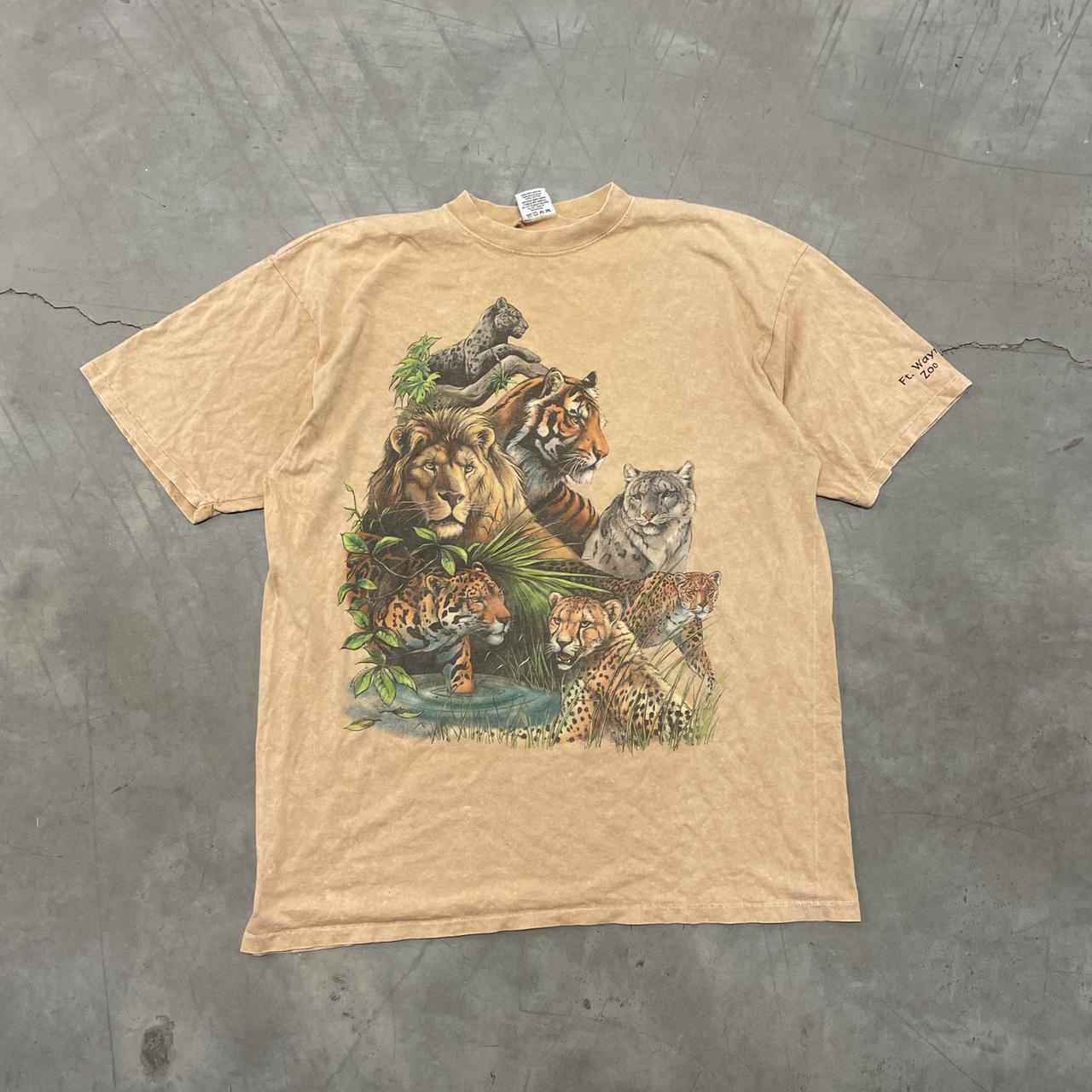 VINTAGE 90s ANIMAL ALL OVER PRINT T-SHIRT About my... - Depop