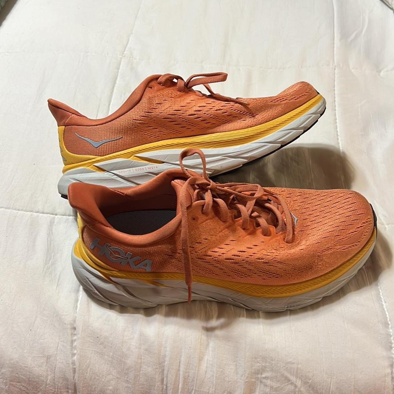 Hoka Clifton 8 Orange Running Shoes. Women’s size 9D... - Depop