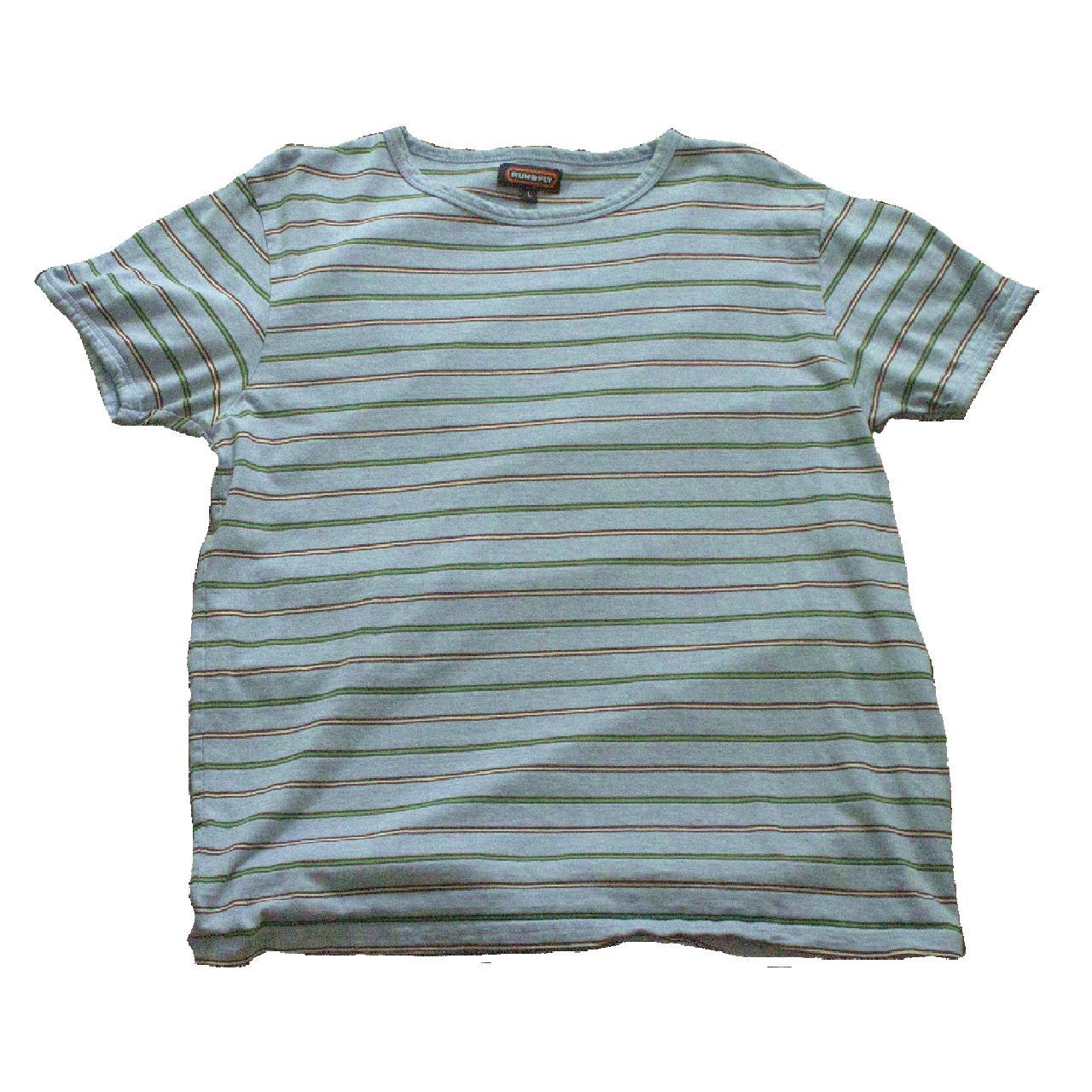 Run & Fly blue striped ringer t shirt with black... - Depop