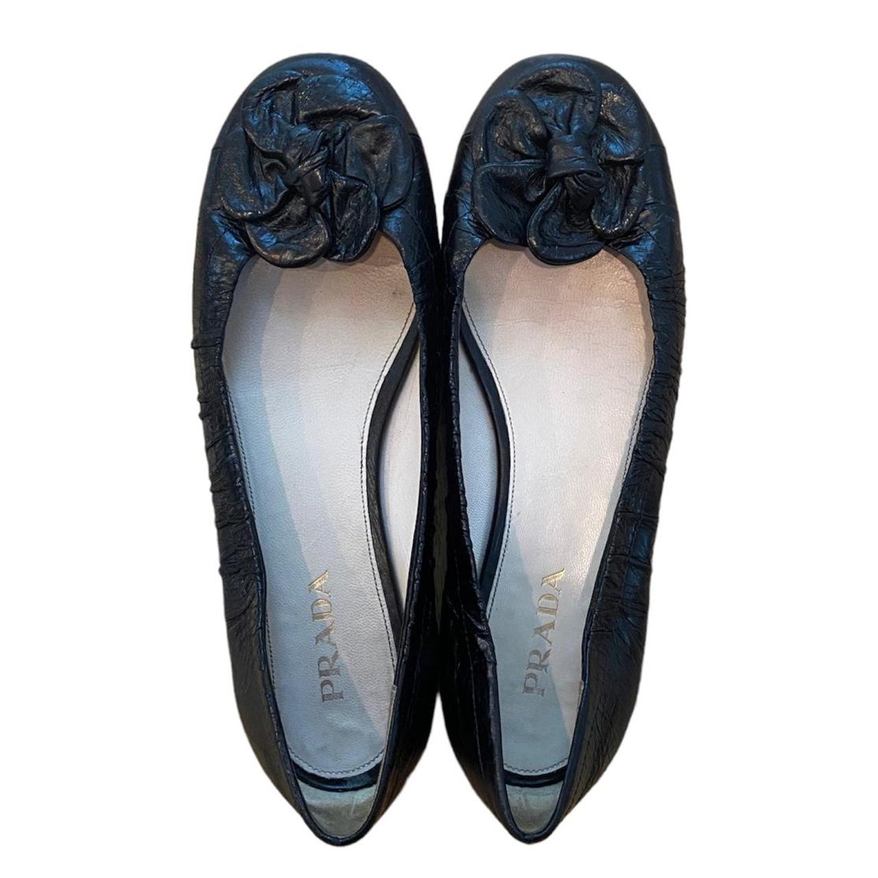 Prada Women's Black Ballet-shoes | Depop