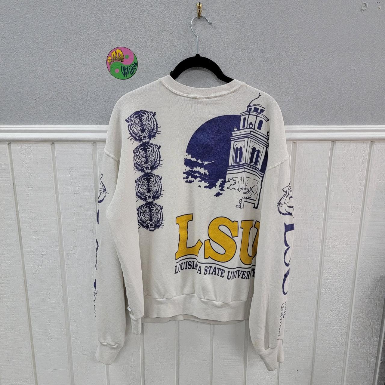 Vintage Rare 80s/90s LSU Tigers All Over Print... - Depop