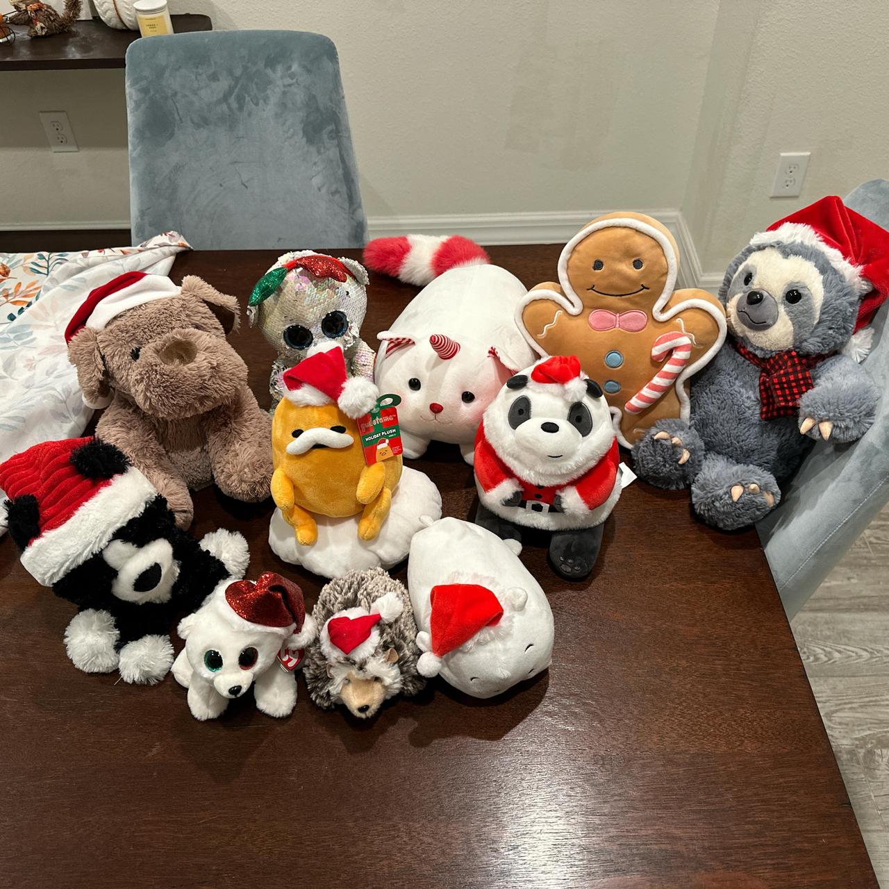 Bundle of 11 Christmas holiday stuffed animals,... - Depop
