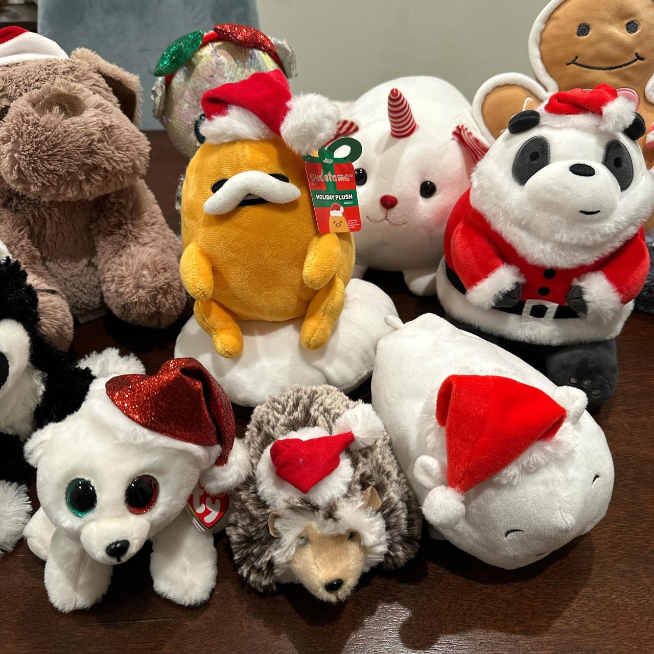 Bundle of 11 Christmas holiday stuffed animals,... - Depop
