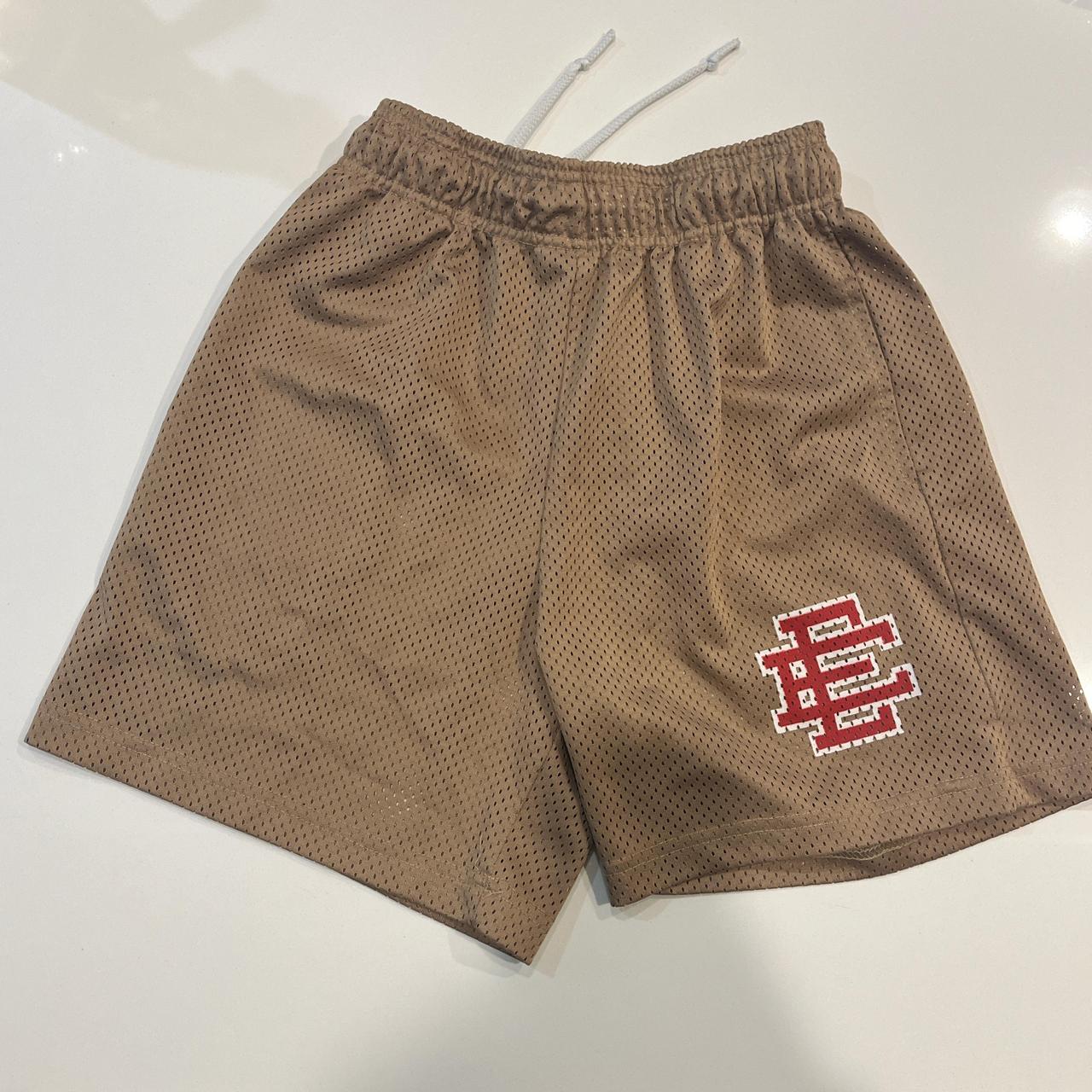 Gold and Red Eric Emmanuel Shorts Very Good... | Depop