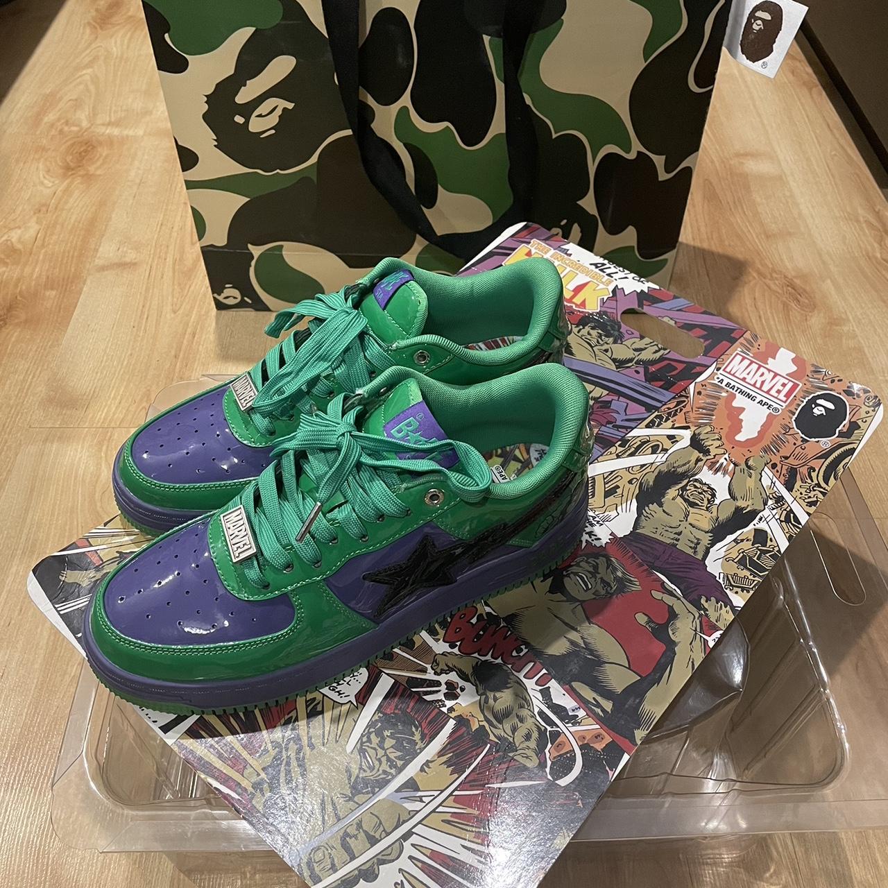 A bathing ape - bapestas marvel hulk💚💜 (2022) Brand... - Depop