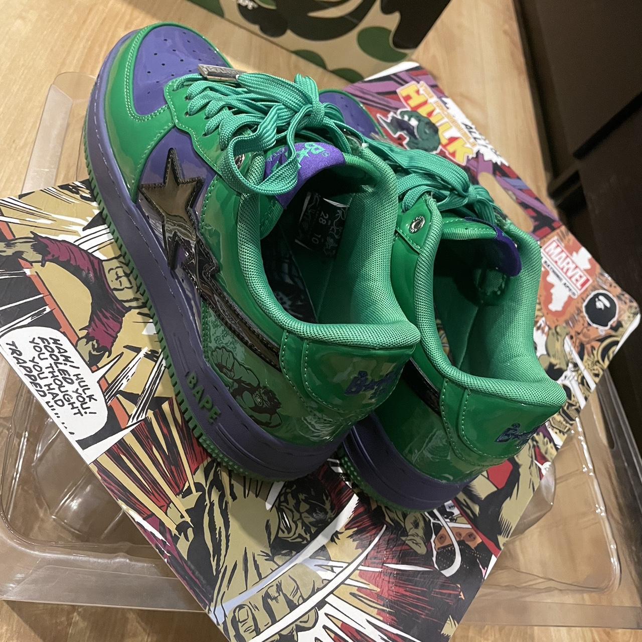 A bathing ape - bapestas marvel hulk💚💜 (2022) Brand... - Depop