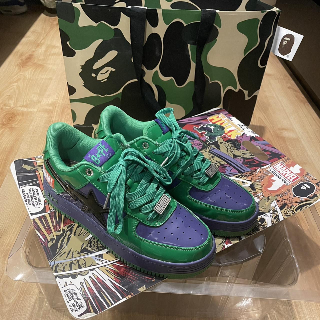 A bathing ape - bapestas marvel hulk💚💜 (2022) Brand... - Depop