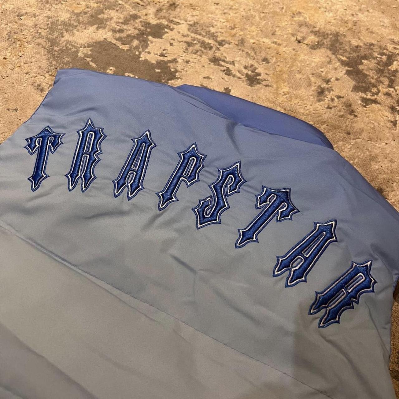 Trapstar Men's Blue and White Gilet | Depop