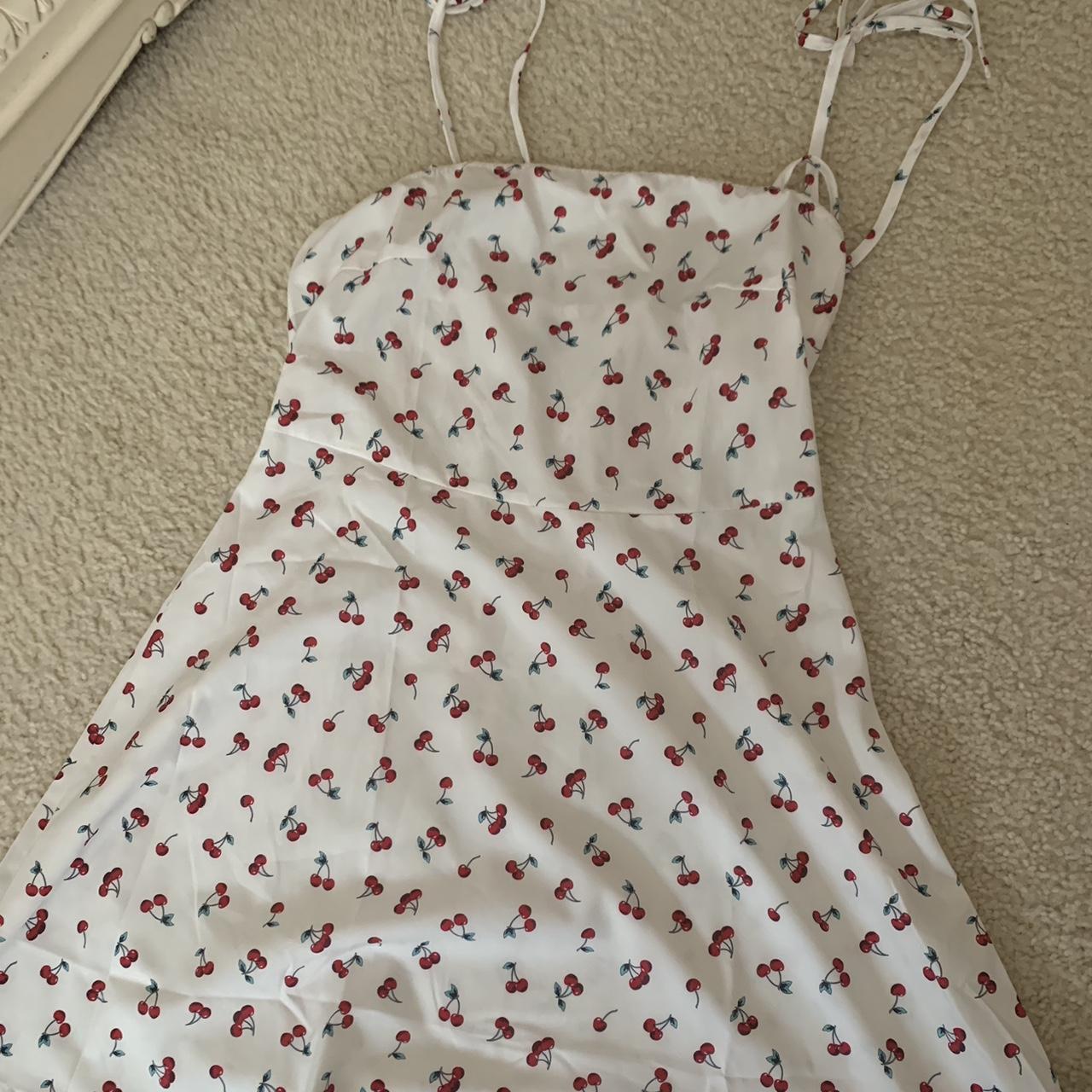 Super cute cherry short dress from shein! Never worn... - Depop