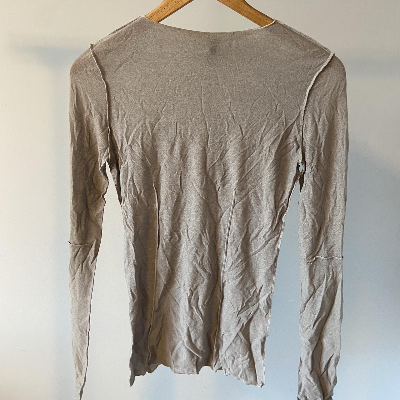Stunning see-through grey mesh DKNY long sleeve.... - Depop