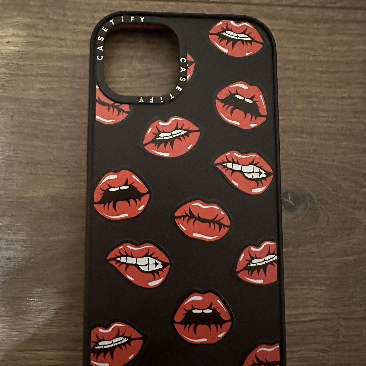 CASETiFY lips phone case in matte black for iPhone... - Depop