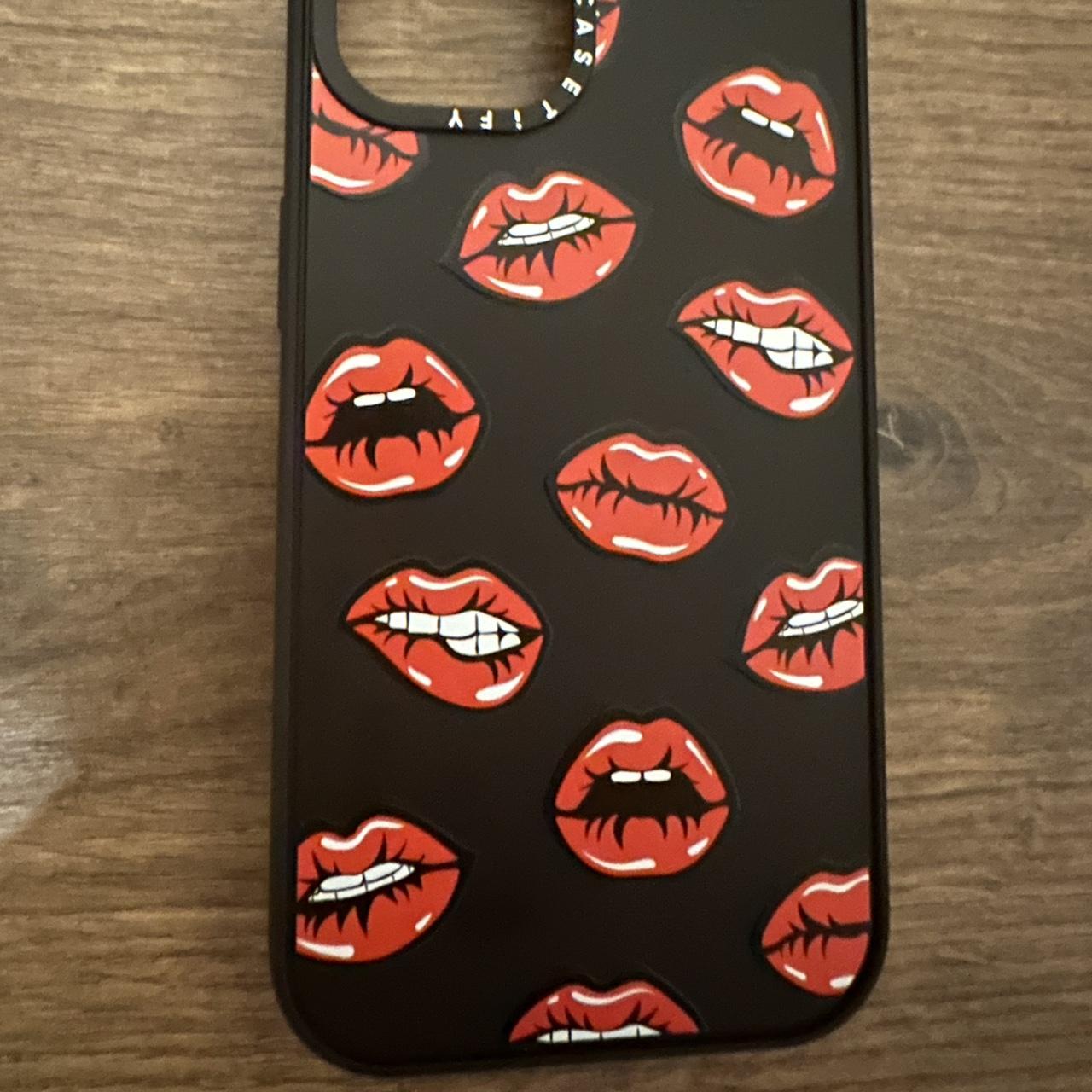 CASETiFY lips phone case in matte black for iPhone... - Depop