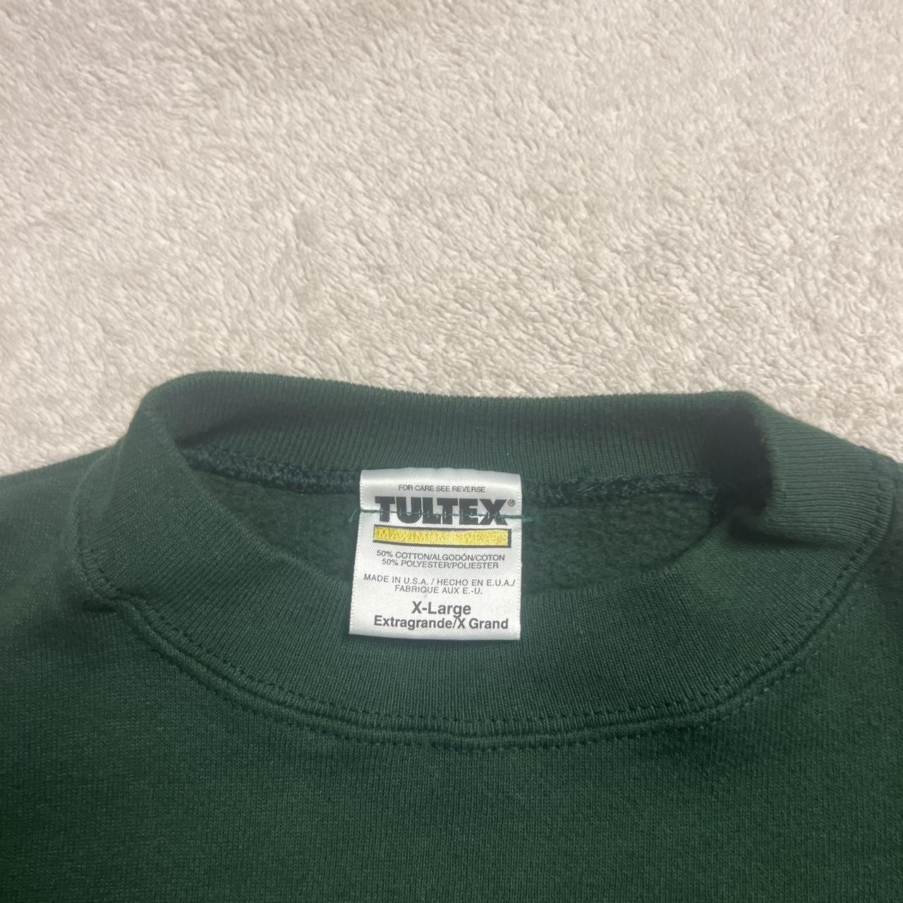 Vintage 90s Tultex Sunflower Green Sweatshirt Womens... - Depop