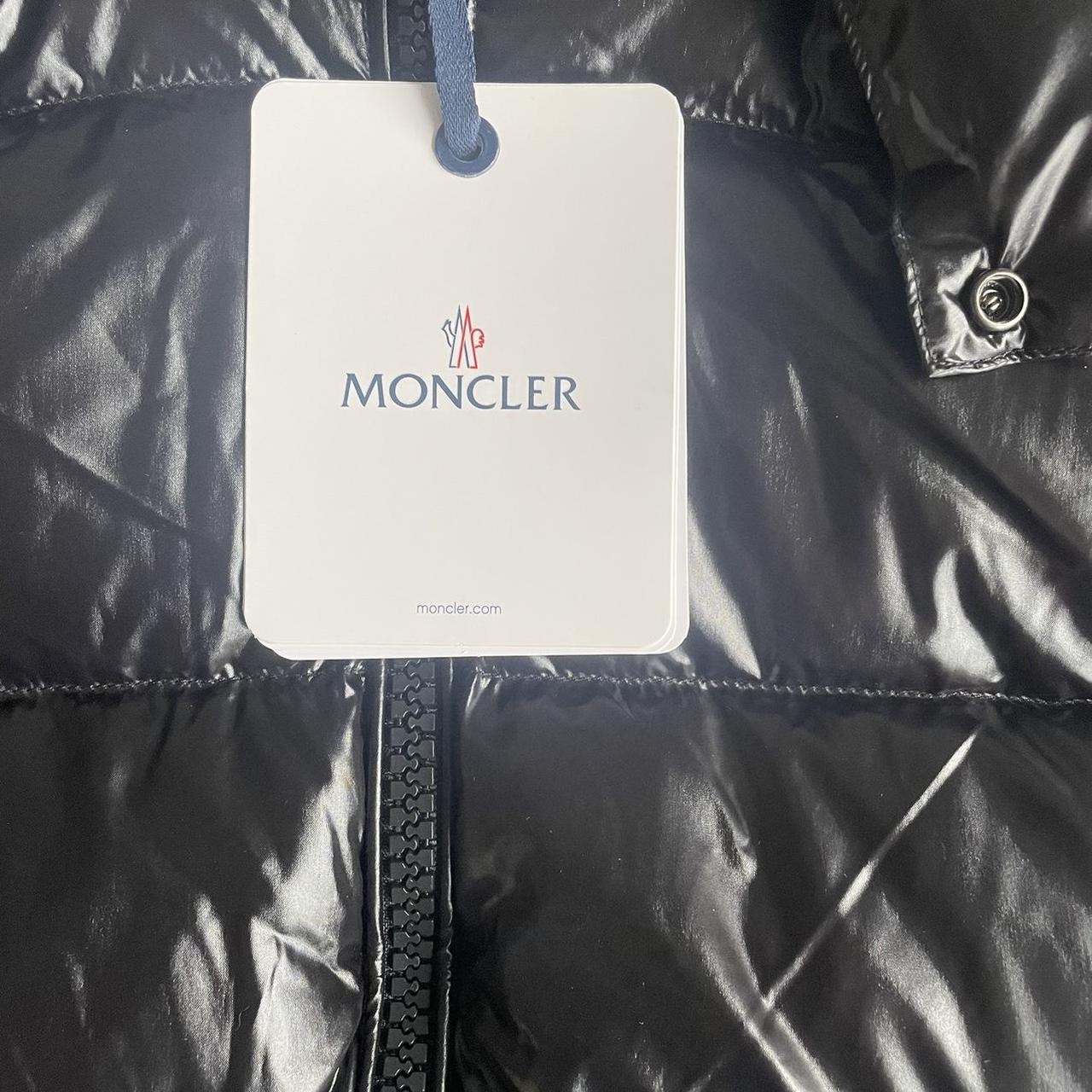 Black moncler coat Brand new All tags Proof of... - Depop