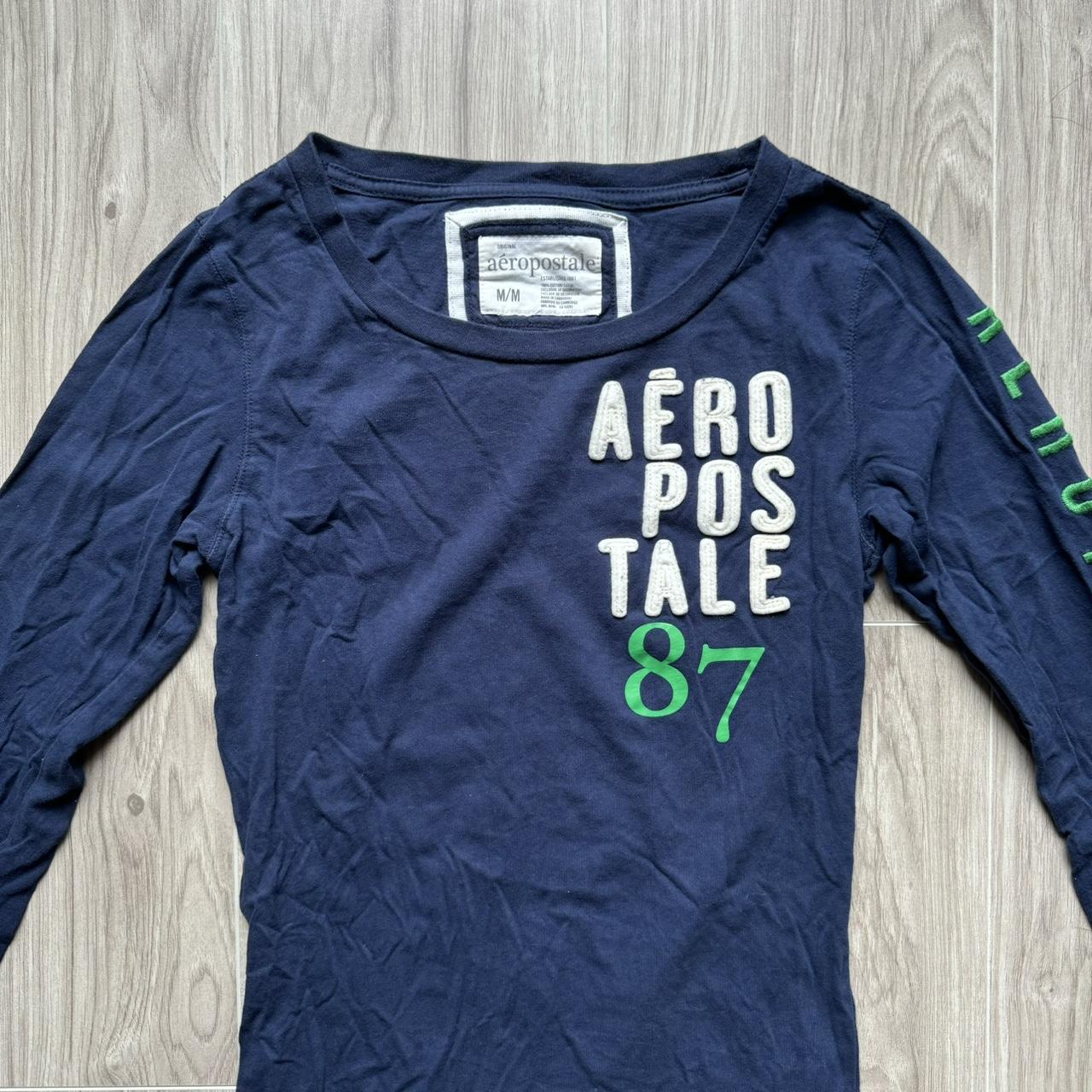 Early 2000s Aeropostale long sleeve • Navy blue... - Depop