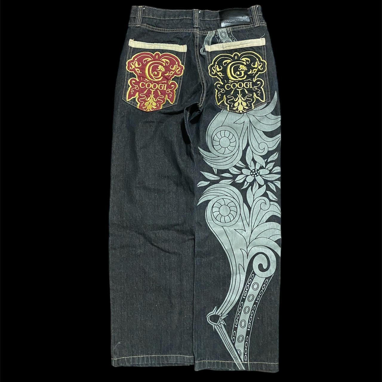coogi jeans Super cool tribal type of design Waist... - Depop