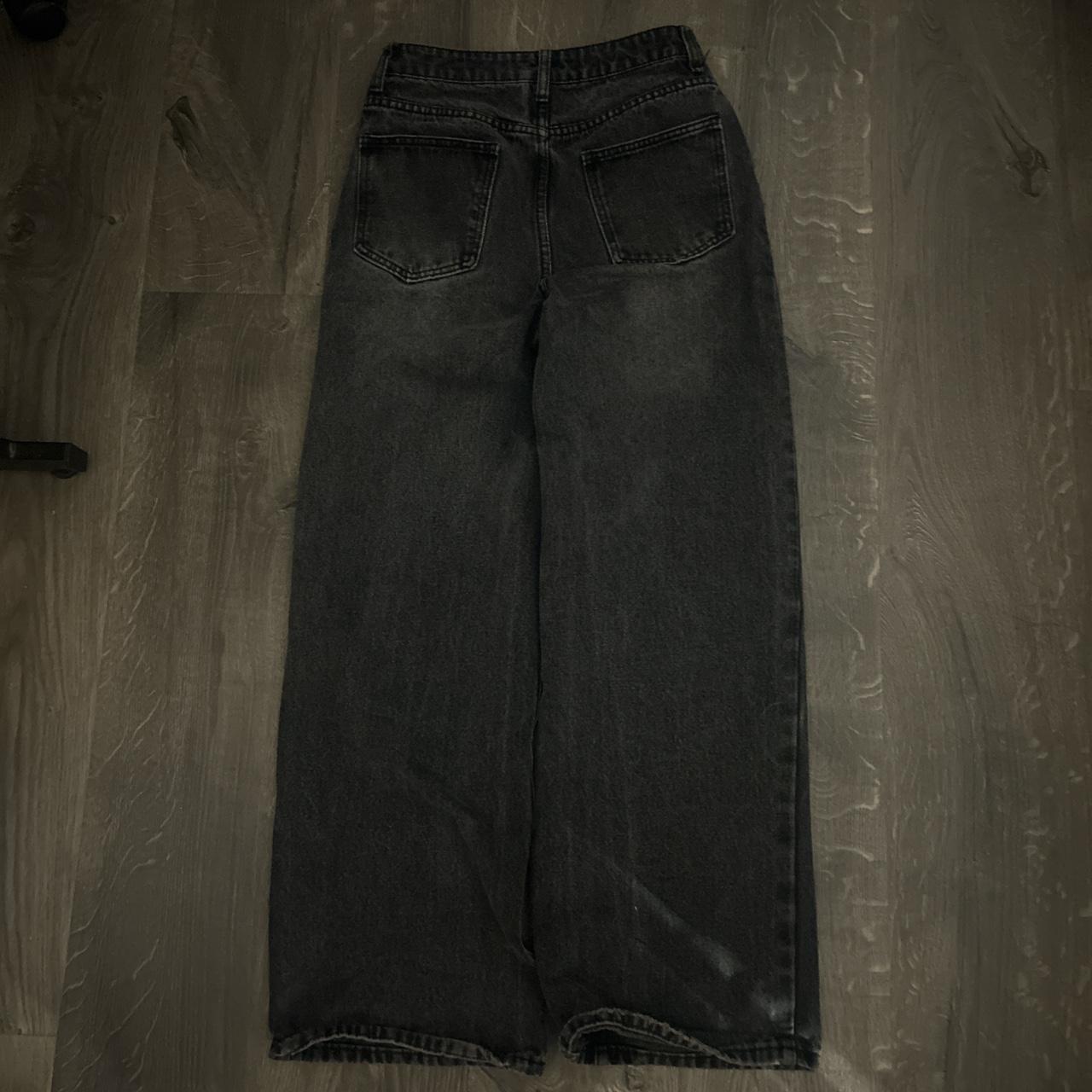 edikted black braya low rise baggy jeans barely... - Depop