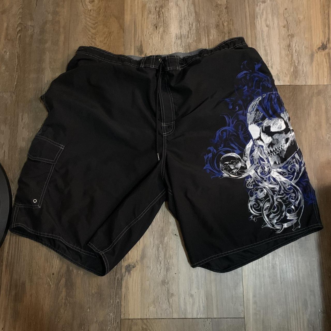 y2k swim trunks #affliction #emo #sematary #y2k - Depop
