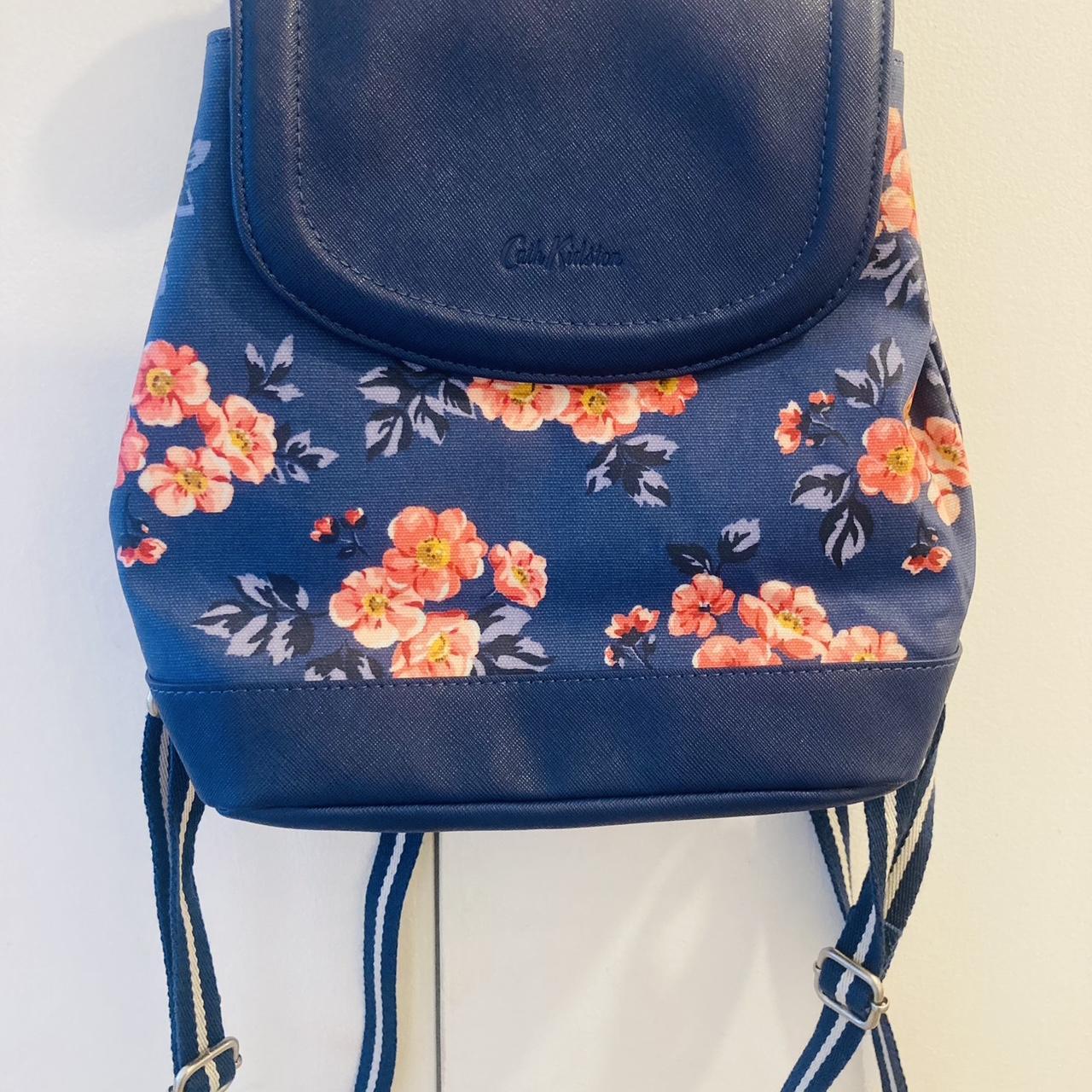 Cath kidston small cute navy floral backpack. Brand... - Depop
