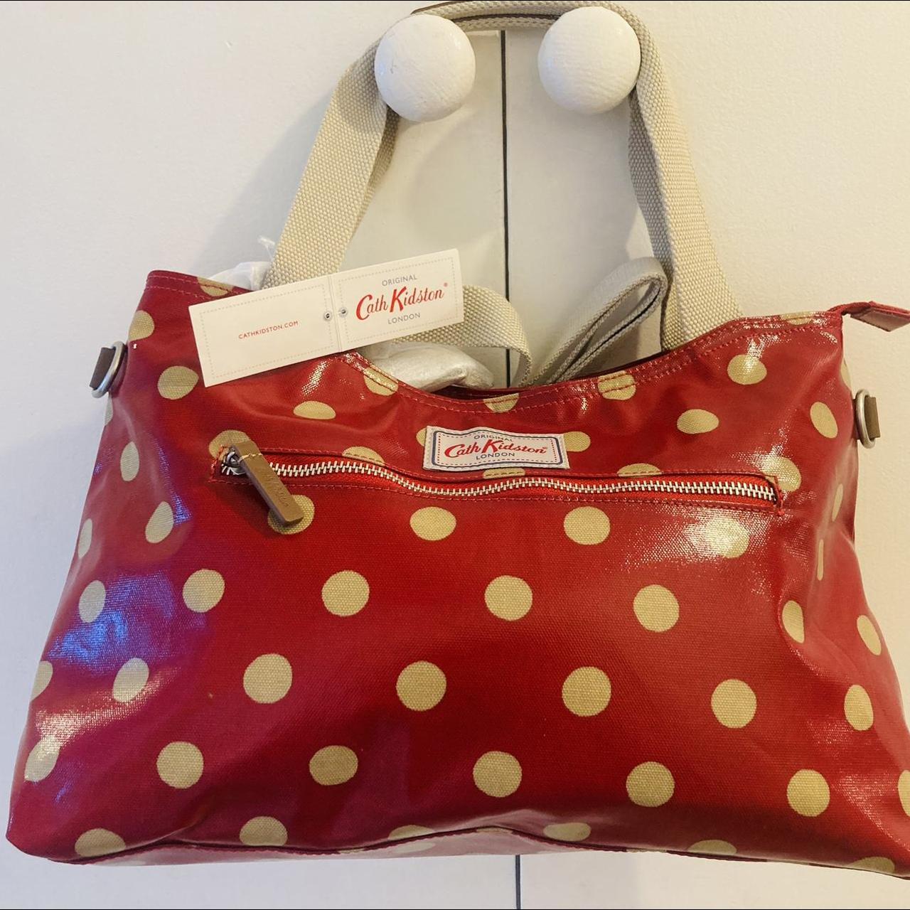 Cath kidston brand new with tag red pop dot day bag/... - Depop