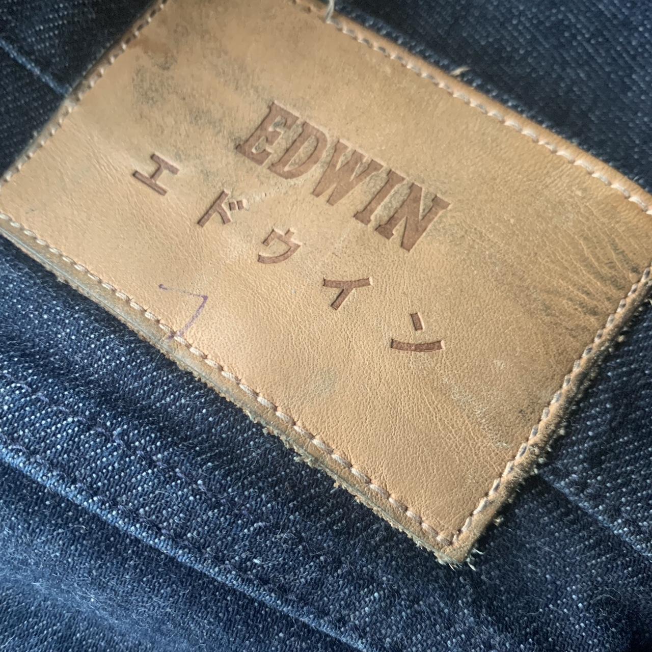 Edwin ed55 raw denim selvedge Japanese jeans Tag... - Depop