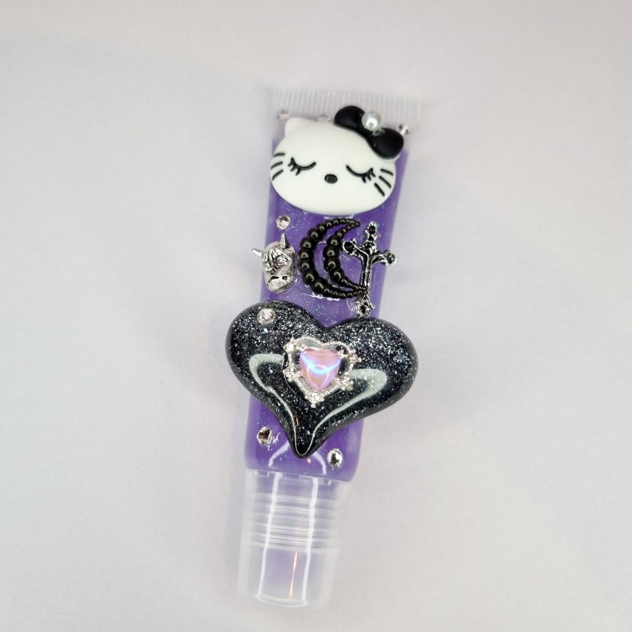 Hello kitty 2000s style y2k bby amethyst glitter... - Depop