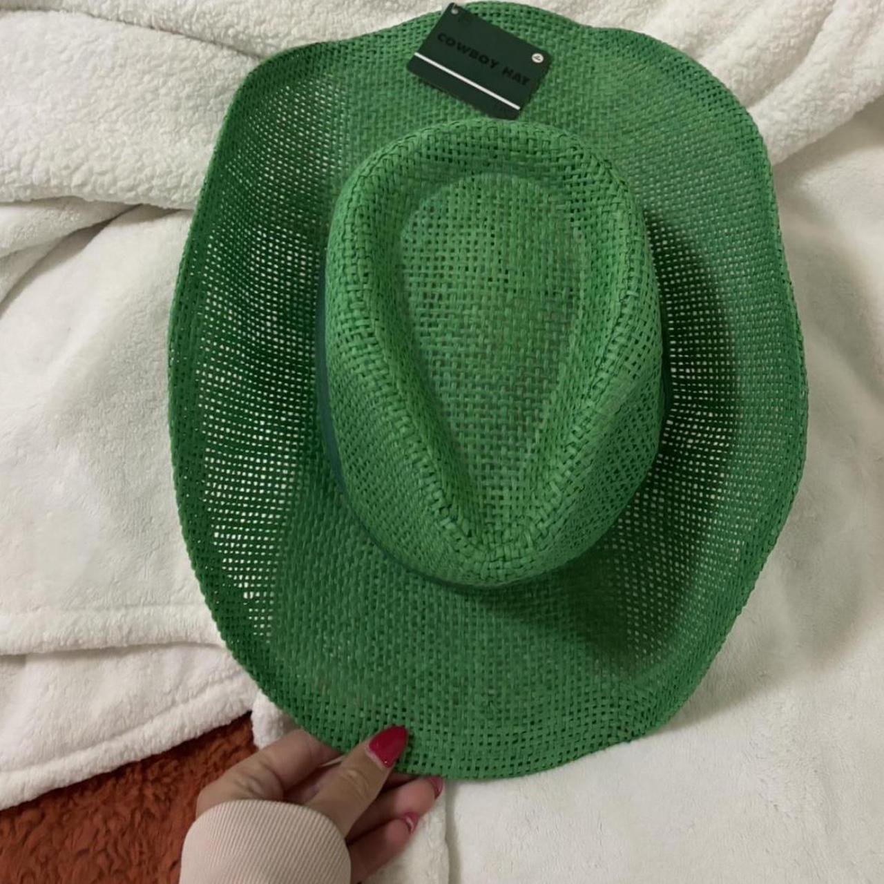 Green cowboy hat, never worn - Depop