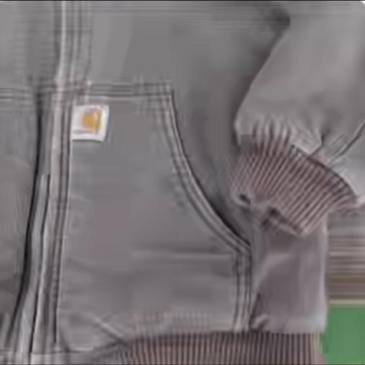 beautiful faded grey green carhartt workwear jacket... - Depop