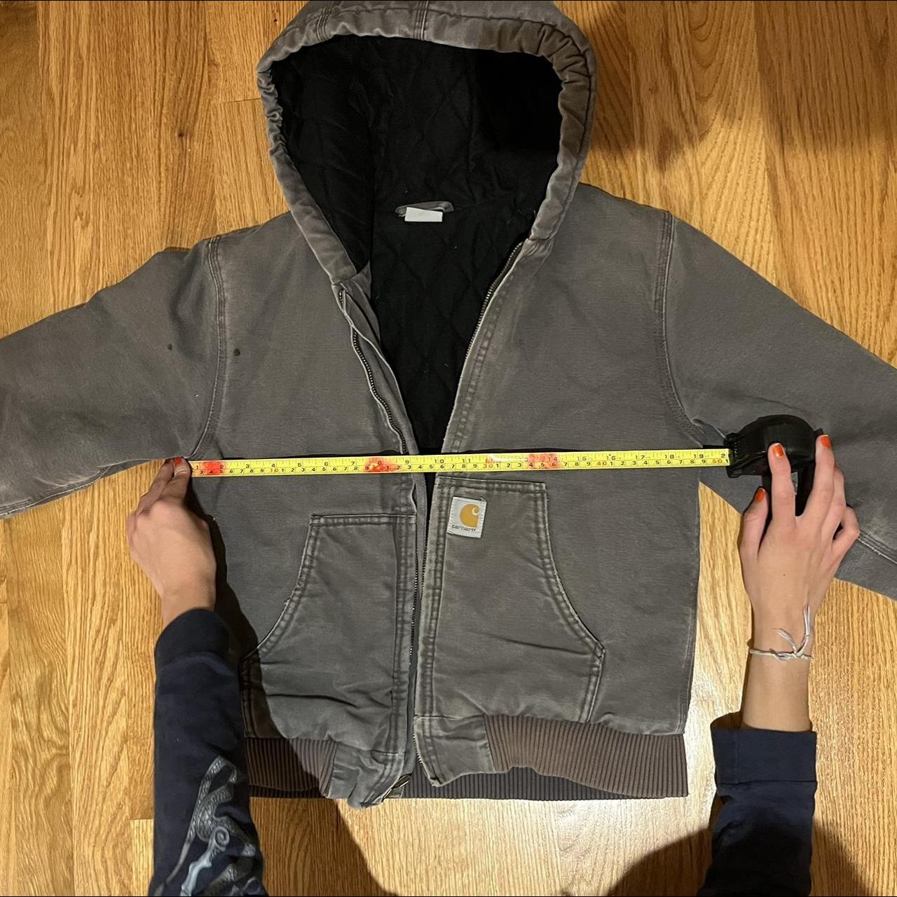 beautiful faded grey green carhartt workwear jacket... - Depop