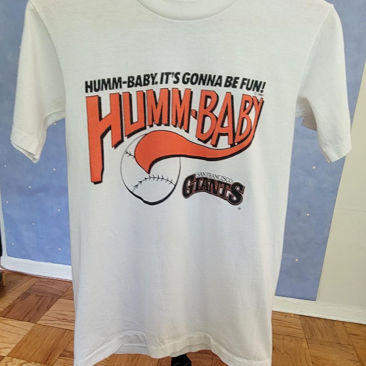 Vintage 1987 San Fransisco Giants "Humm Baby" T... - Depop