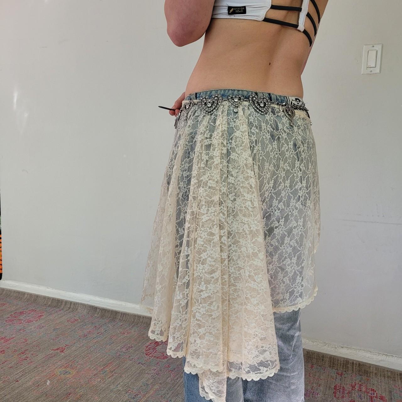 80s ballet cream lace wrap skirt. So gorgeous and... - Depop