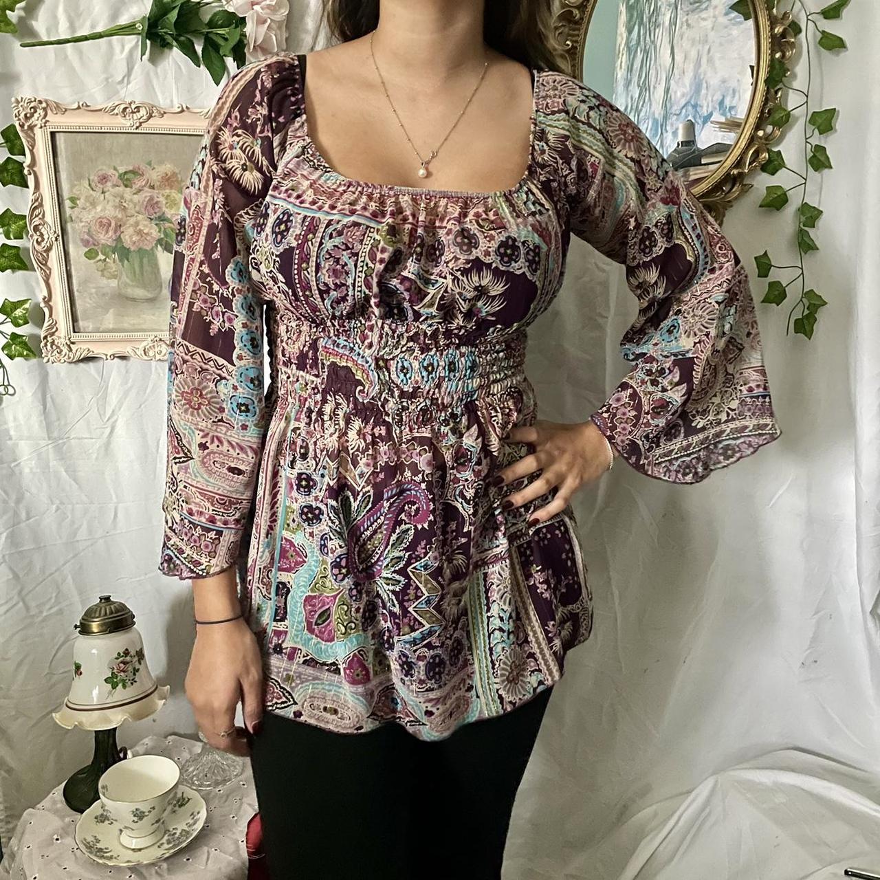 🍒 70s Retro Dreams Top - Size M 🍒 Description: 🍒... - Depop