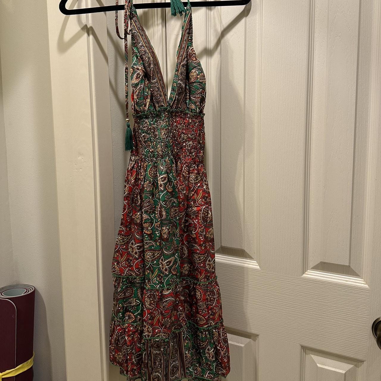 Open back summer dress| fits me like a midi dress... - Depop