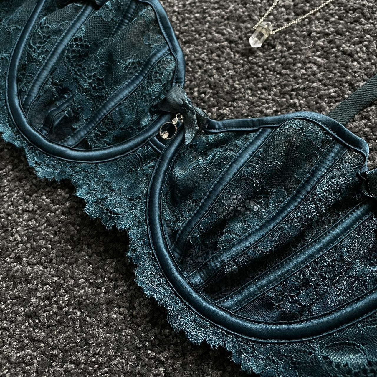 Two Bras N Things bras - Black & Teal ... - Depop