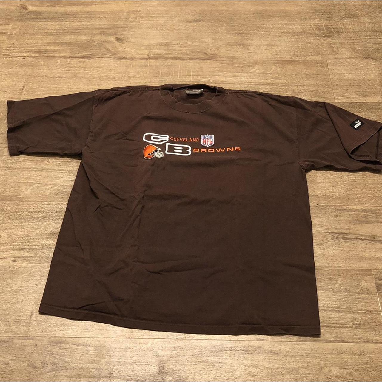 Vintage Cleveland Browns NFL Puma Shirt Tagged Large... - Depop