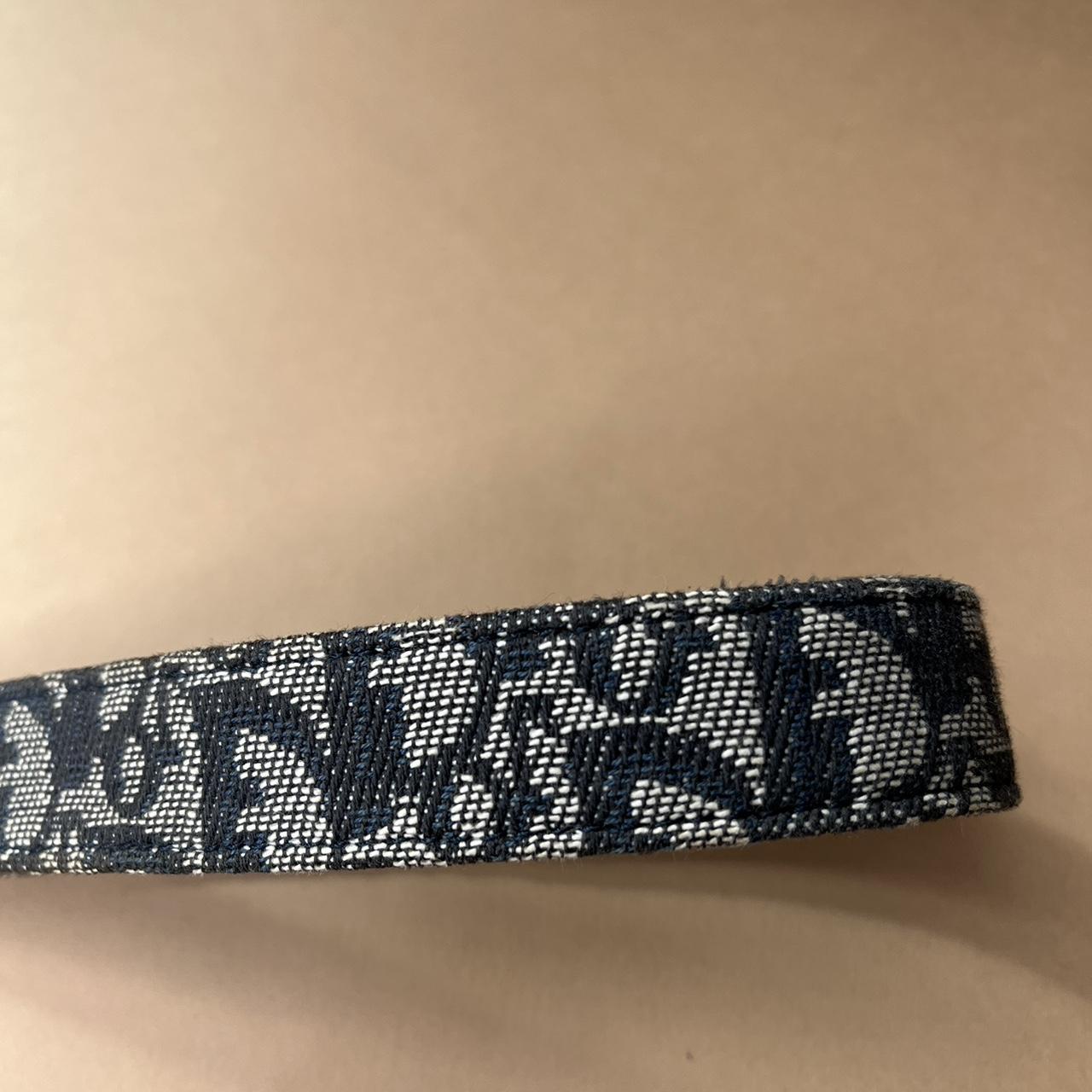 Vintage Christian Dior belt in blue black monogram... - Depop