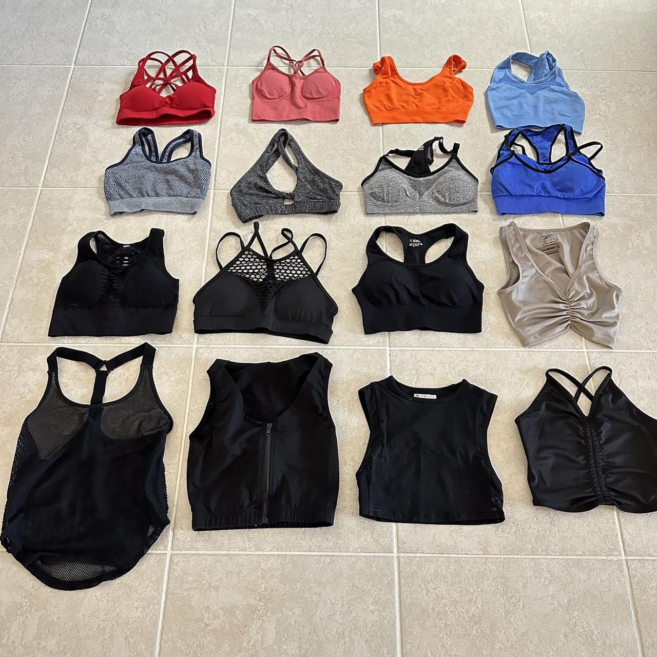 Assortment of sports bras & tops $10 each Dm to... - Depop