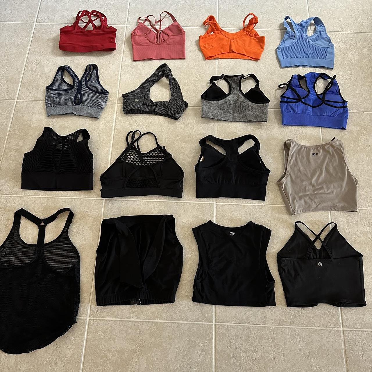 Assortment of sports bras & tops $10 each Dm to... - Depop