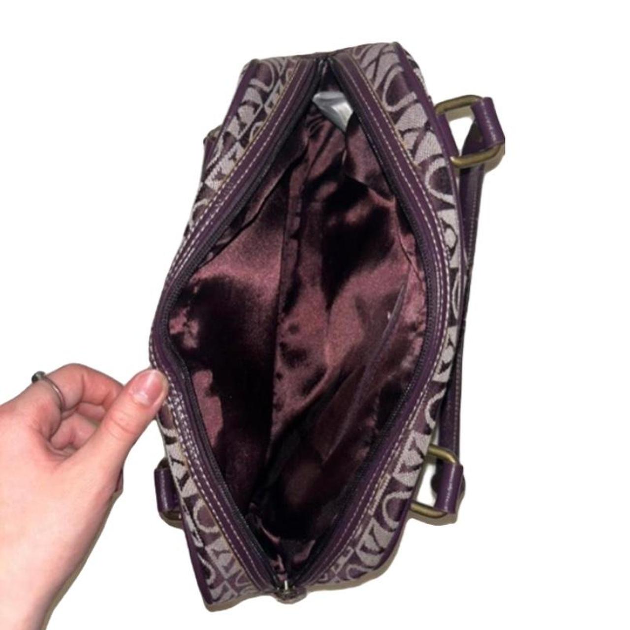 cute, deep purple XOXO shoulder bag with brass... - Depop