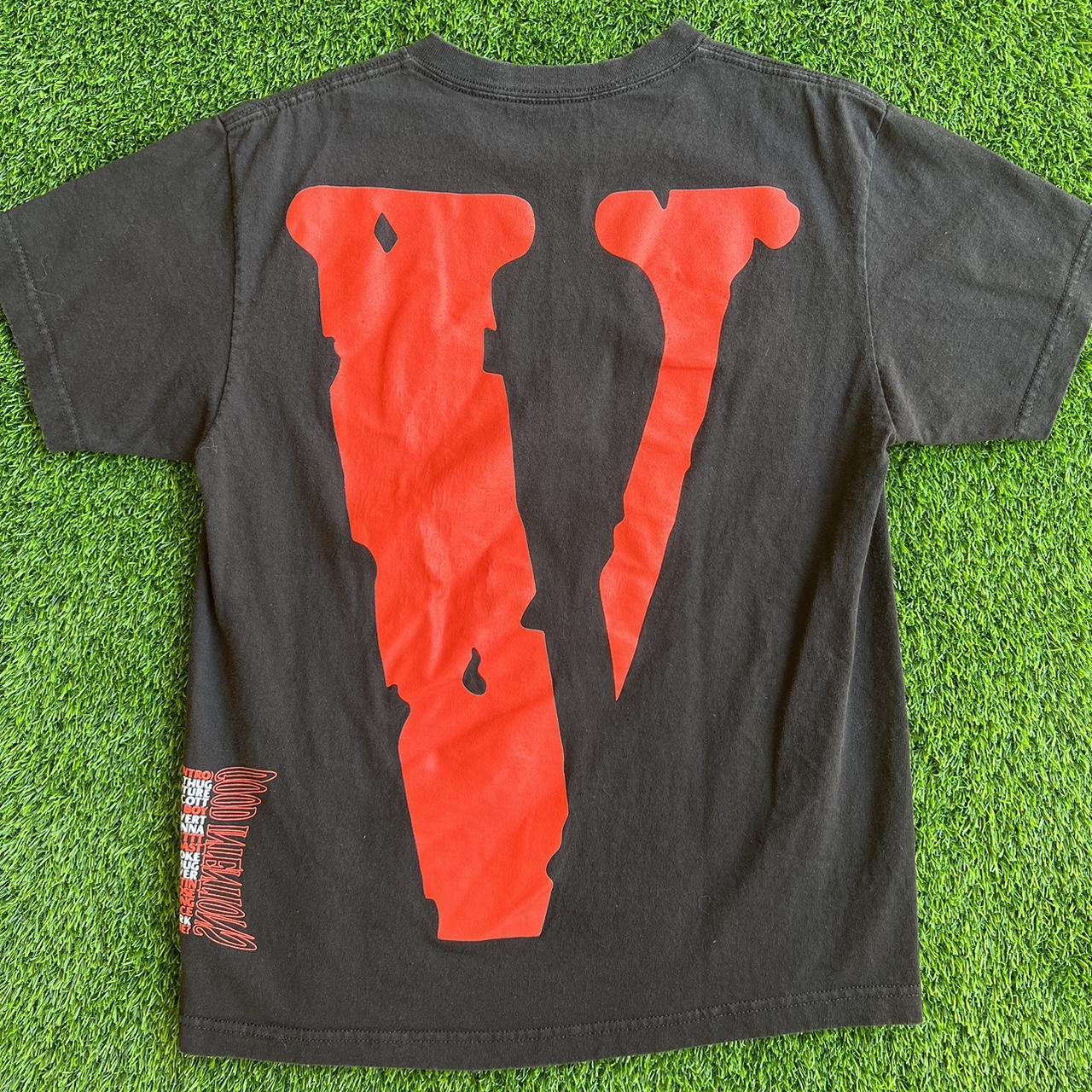 Vlone Men's Red and Black T-shirt | Depop