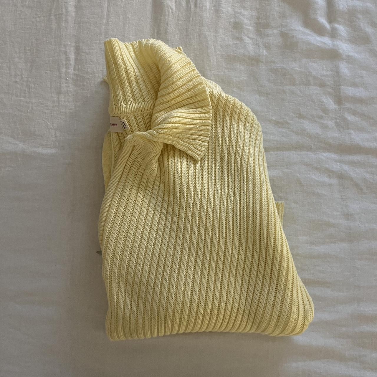 darling butter yellow half zip sweater size... - Depop