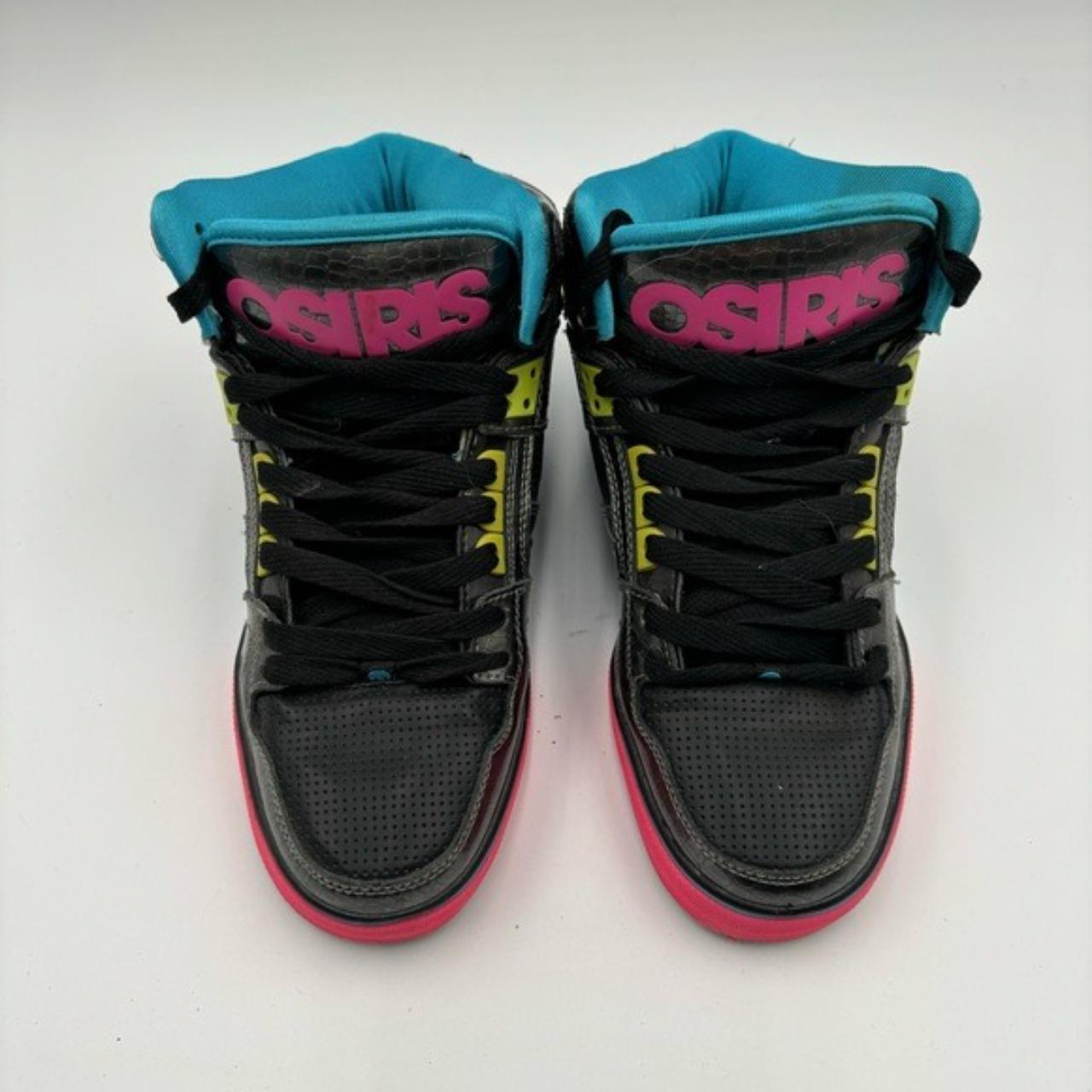 Osiris Men’s 7.5 Black Pink Blue Multicolor NYC 83... - Depop