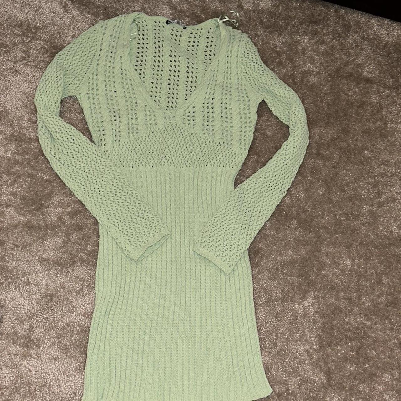 Zara Crochet And Knit Mini Dress Super Soft Runs Depop